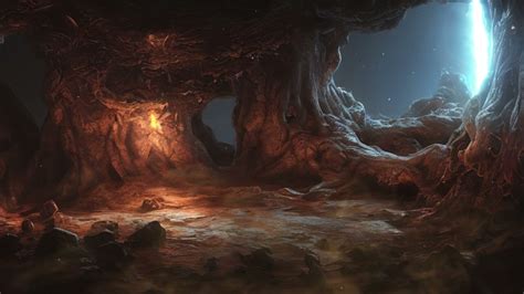 Otherworldly Cave Free Animated Motion Background Cave Scenery