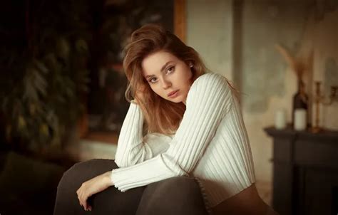 Wallpaper Look Eyes Pretty Lips Denis Kotov Alice Li For Mobile