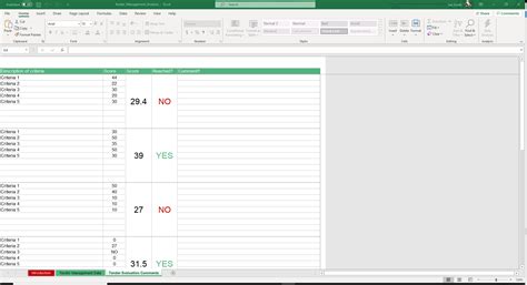 Tender Management Excel Template Simple Sheets