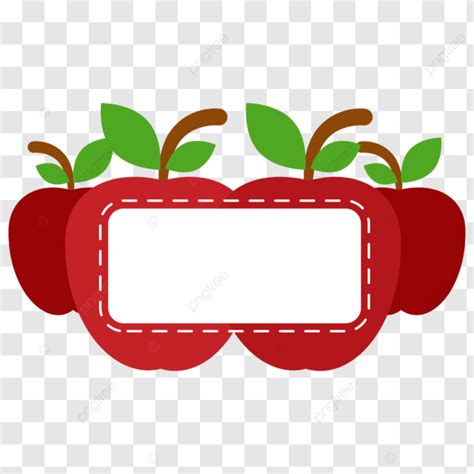 Cute Text Box Tag From Red Apple Fruit Vector Fruit Text Box Text Box