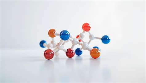 Molecule Of Phenylalanine On White Background Chemical Model Premium Ai Generated Image