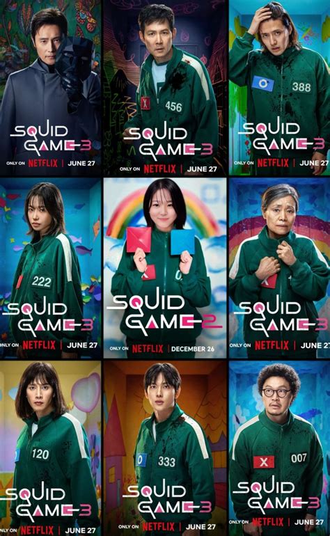 Pósters Squid Game Season 2 And 3 Pelicula De Sonic Materiales De