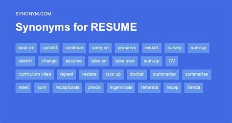 Another Name For Resume