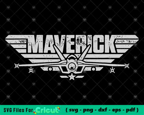 Top Gun Maverick Plane Logo Vector Maverick Svg File For Cricut Mave
