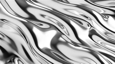 Background Flowing Chrome Metal Texture Premium Ai Generated Image