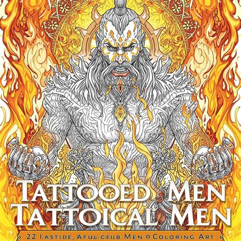 Tattooed Men Coloring Book Fantasy Warrior Art Digital Download Etsy