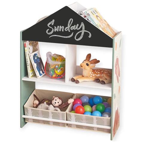 Dečiji Ormar Kinder Home Ormar Igračke I Knjige Sa Medvedom Crna Tab