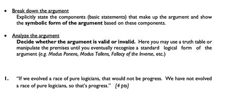 Solved Break Down The Argument Explicitly State The Chegg
