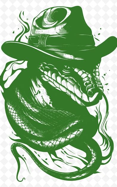 Premium Psd Python With A Fedora And A Mysterious Expression Poster