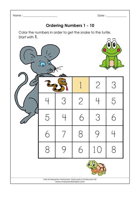 Number Order Worksheet For Kindergarten This Packet Is Ordering