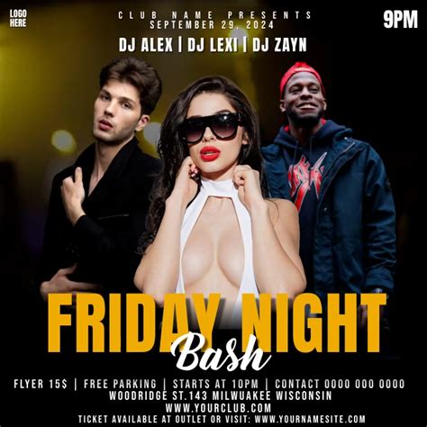 Friday Night Bash Template Postermywall