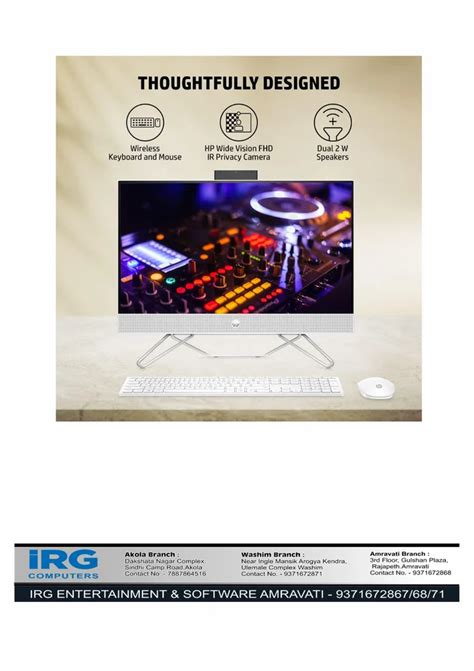 Inch HP All In One Th Gen Intel Core I U Cb In PC X FHD VA At