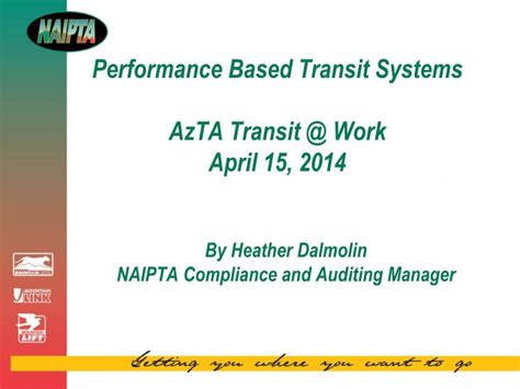 Ppt Performance Based Transit Systems Azta Transit Work April 15