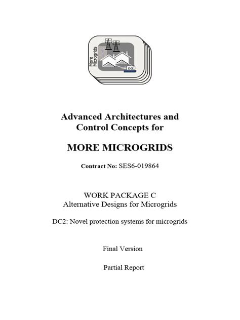 Advanced Architectures And Control Concepts For More Microgrids Earting Pdf Distributed
