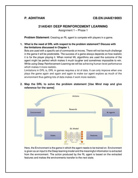 Adhithan P CB EN CB Sowmya P ADHITHAN CB EN AIE DEEP REINFORCEMENT LEARNING