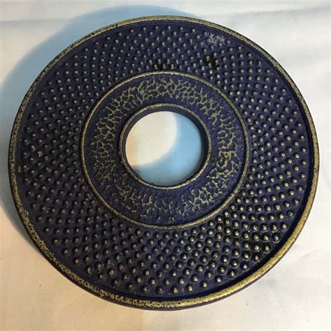 “reduced “kiyoshi Luxury 7 Pce Japanese Tea Set Midnight Blue Cast Iron S