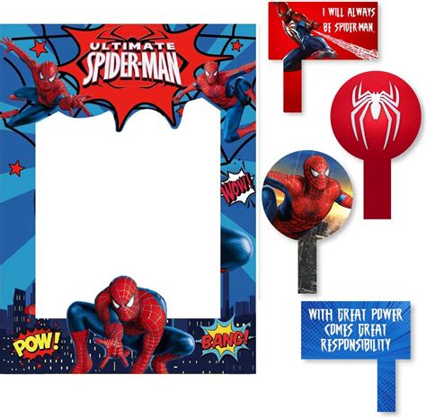 Spider Man Party Or Birthday Party Selfie Photo Booth Picture Frame An Matteo Party