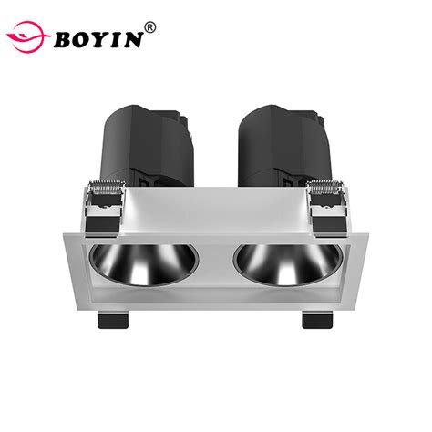 Led Wall Washer Downlight Trimless Spotlight 2 Heads Round Rotatable