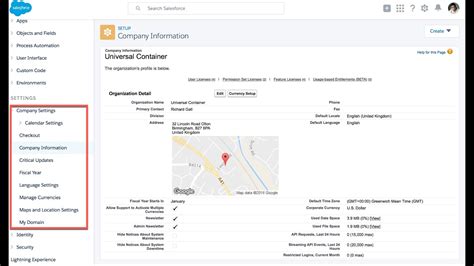 21 Salesforce Lightning Administrator Adx 201 Set Up Company Profile
