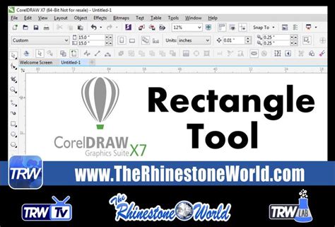 CorelDRAW Rectangle Tool Basics The Rhinestone World TRWCD Coreldraw Line Tools Welding
