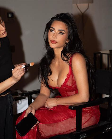 Kim Kardashian Puts Massive Cleavage On Display While Rocking A Sheer