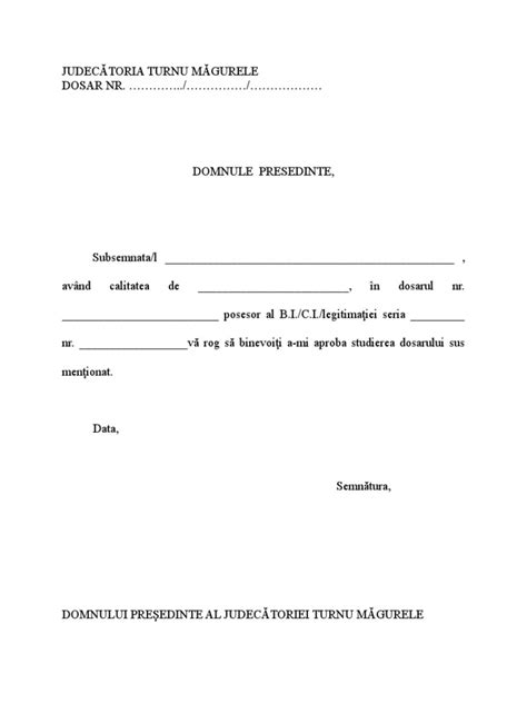 1 Cerere Studiere Dosar Pdf