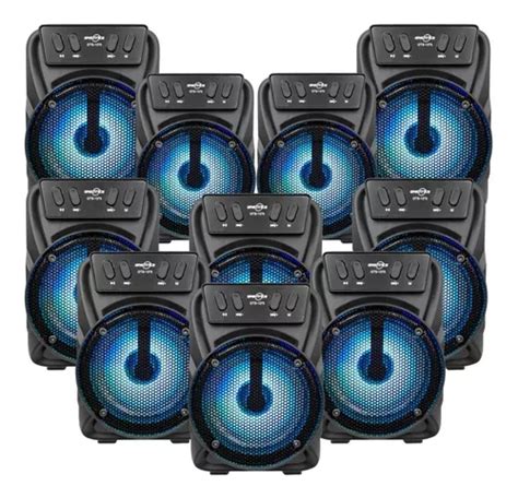 Kit 10 Bocina 3 Pulgadas Mini Bluetooth Luz Led Kts 1345 Envío Gratis