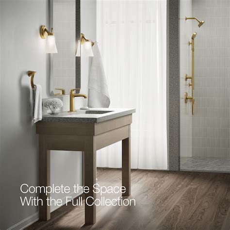 Kohler Avail Vibrant Moderne Brushed Brass Single Hole 1 Handle