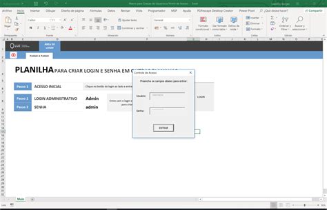 Planilha Para Criar Login E Senha Em Outras Planilhas Planilhasvc