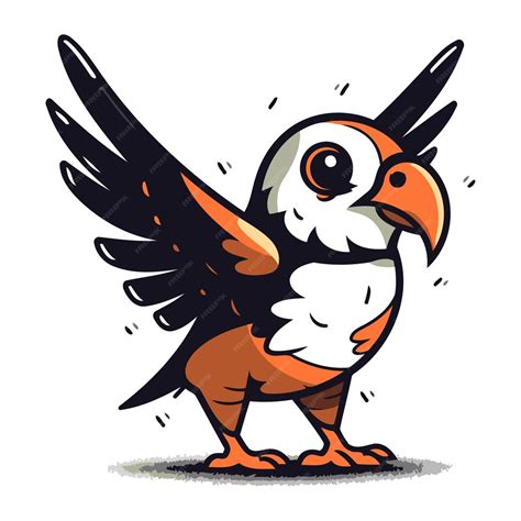 Premium Vector Cartoon Illustration Of A Black And Orange Bird Vector