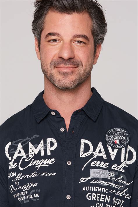 Camp David And Soccx Leichtes Kurzarmhemd Mit Logo Prints Blue Navy
