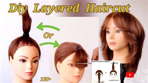 2 In 1 Tutorial Quick And Easy Technique Layered Haircut Diy Medium Length Shoulder