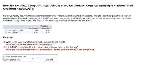 solved exercise 3 4 algo computing total job costs and