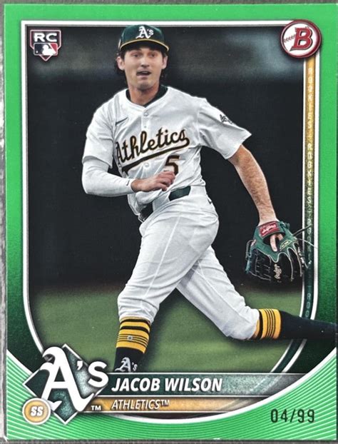 Jacob Wilson Green 9 Prices 2025 Bowman Baseball Cards