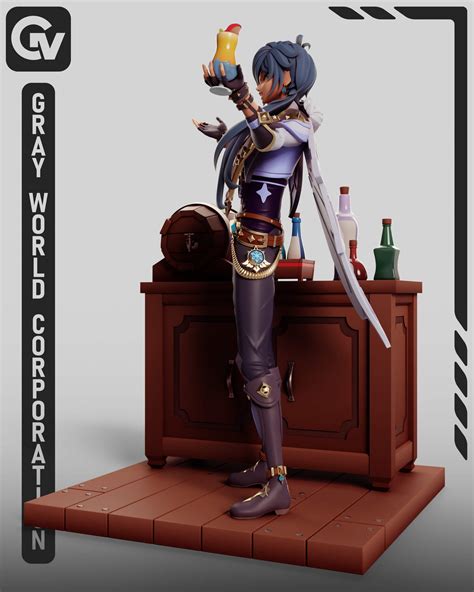 Kaeya Genshin Impact 3d Model By Gray World Corporation