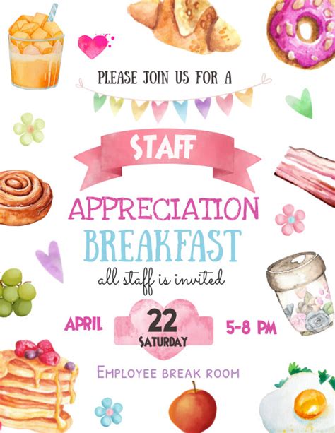 Copy Of Editable Staff Appreciation Breakfast Flyer T Postermywall
