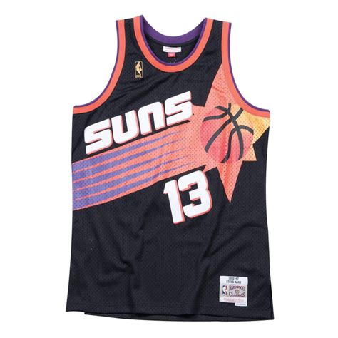 Steve Nash Jersey Phoenix Suns Mitchell And Ness Black Throwback
