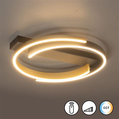 Circly Led Ceiling Light Metal Remote Control Cct Dimmable Uk