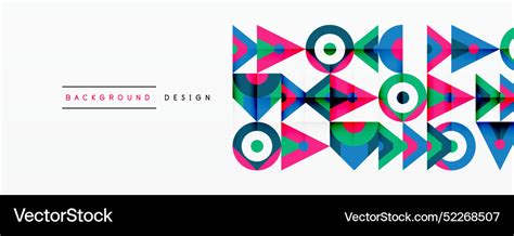 Colorful Circle And Triangle Abstract Background Vector Image