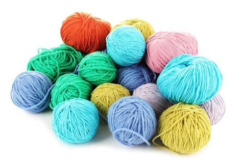 Multicolored Clews Isolated On White Premium Photo