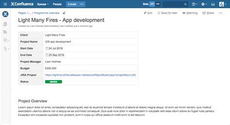 Summaries Using The Page Properties Report Macro In Confluence