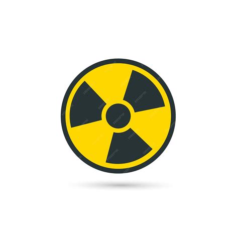 Premium Vector Radioactive Warning Yellow Circle Sign Radioactivity Warning Vector Symbol