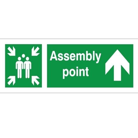 Assembly Point Arrow Up Sign Hallmark Compliance Ltd