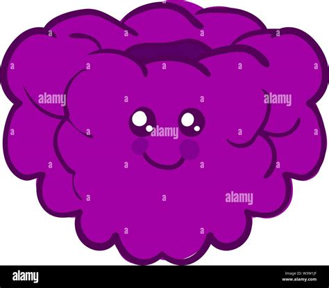 Purple Cute Raspberry Illustration Vector On White Background Stock Vector Image And Art Alamy