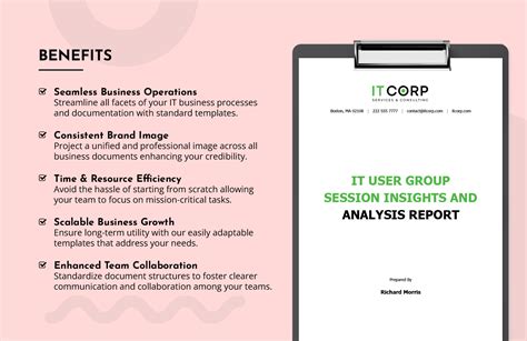 It User Group Session Insights And Analysis Report Template In Word