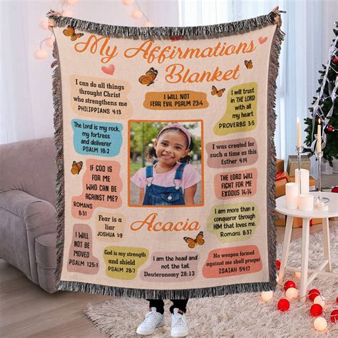My Affirmations Blanket Praying Girl Daily Affirmations Blanket T