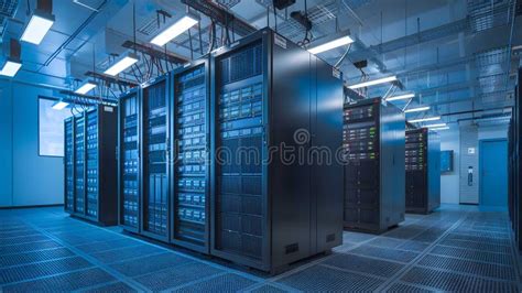 Data Center With Cloud Computing Infrastructure Ai Generated Image