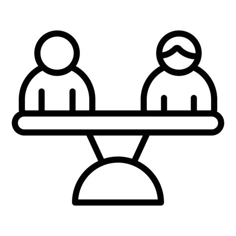 Gender Balance Icon Outline Vector Equal Rights 15912109 Vector Art At Vecteezy