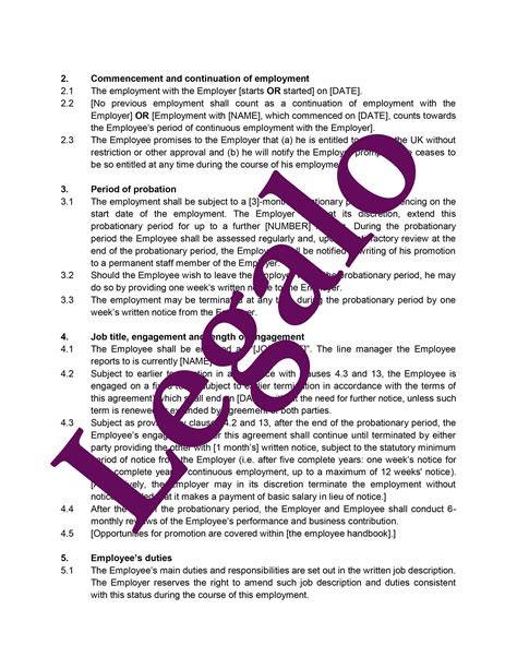 Fixed Term Employment Contract Document Template Legalo Uk