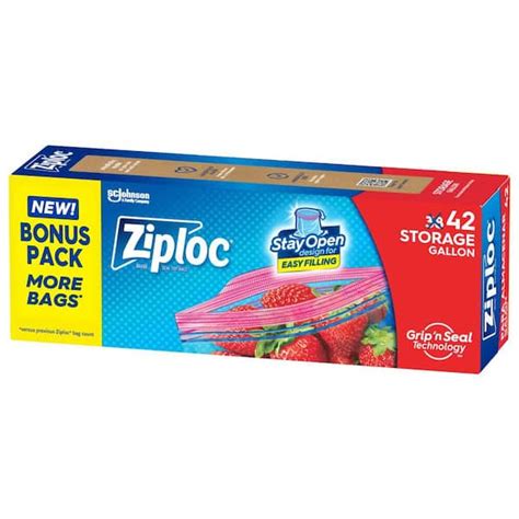 Reviews For Ziploc Storage Bags With Stay Open Design Gallon General